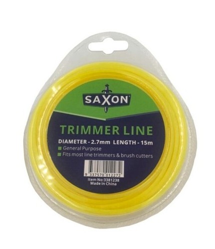 Saxon 15m Trimmer Line - 2.7mm Whipper snipper line Trimmer garden cut ...