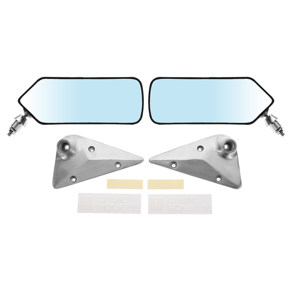 2PCS Universal F1 Style Car Racing Rearview Side Wing Mirrors Convex ...
