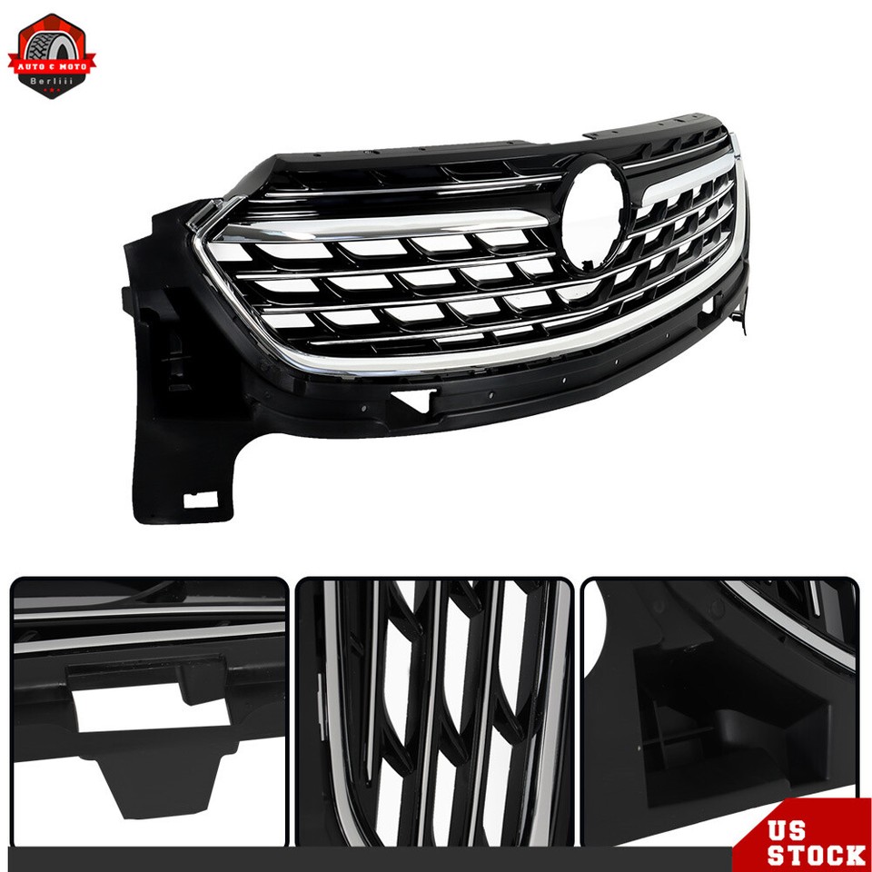 For Buick Envision 2021-2023 Black W/Chrome Trim Grill Front Upper ...