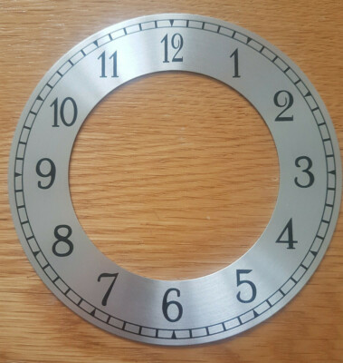 5 Inch Chapter Ring Clock Zone Dial Face - Silver Arabic Numeral 129mm ...