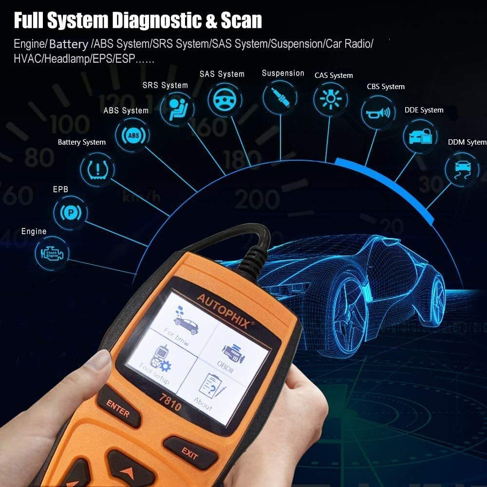 For BMW Full System Car OBD2 Scanner Diagnostic Code Reader SRS Oil DPF ...