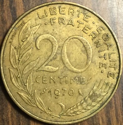 1970 FRANCE 20 CENTIMES COIN | eBay