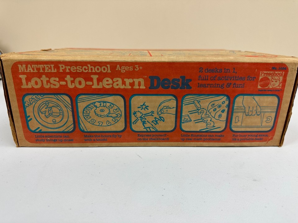 Mattel Preschool Lots-to-Learn Desk Vintage w/ Activities 1980 Vintage ...