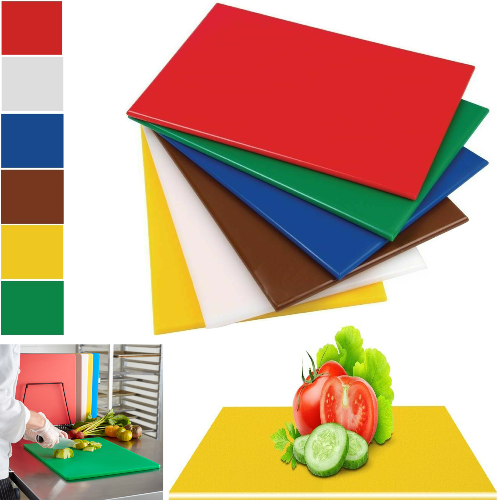 Commercial Kitchen Chopping Board Colour Coded Hygiene Catering Food ...