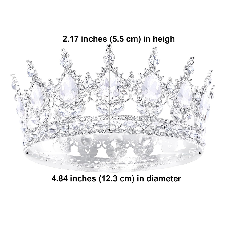 Silver Queen Crown for Women Crystal Tiara for Girl Rhinestone Wedding Headband 313026444407| eBay