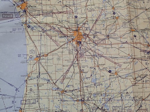 Michigan 1963 Aeronautical Chart and Airport Directory Map | eBay