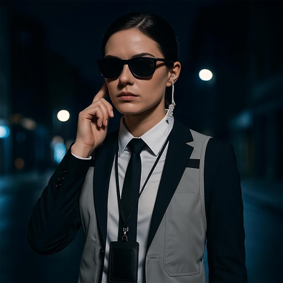 5-piece secret agent costume accessory set, secret security uniform set ...