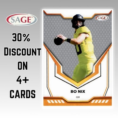 2024 Sage Football LOW Series Base Cards | SILVER Parallels | You Pick ...