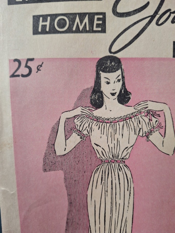 Vintage Ladies Home Journal Fancy Nightgown Pattern 2419 Bust 32-34 | eBay