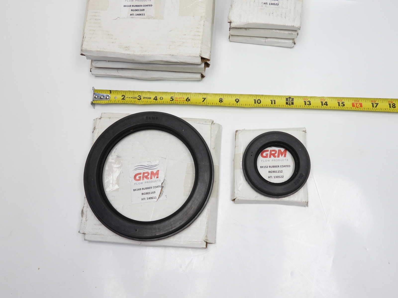 GRM API Ring Joint Gaskets (4) BX-169 Rubber Coated (4) BX-152 Rubber ...