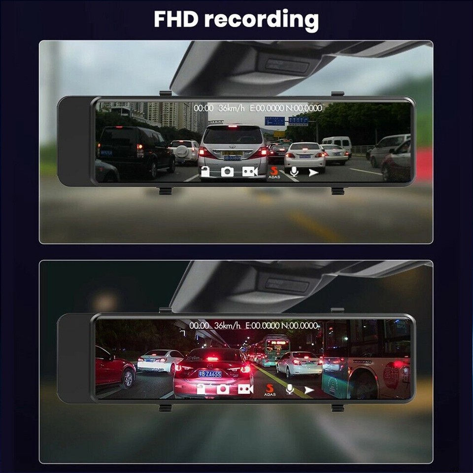 360¬∞ Panoramic 4G Car Dash Cam Rearview Mirror Camera Android 8.1 GPS ...