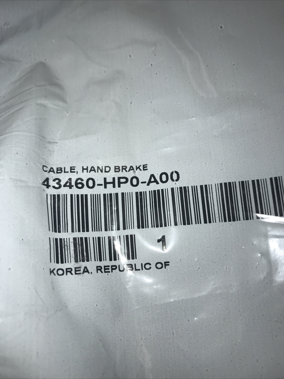 HONDA Genuine OEM HAND BRAKE CABLE 43460-HR0-F01 NEW REAR & PARK TRX500 ...