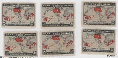 Canada Stamp #85 - Christmas, Map of British Empire (1898) 2¢ F-MNH | eBay