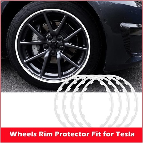 20' white Wheel Rim Protectors for Tesla Model 3/Y/S/X（4pcs) | eBay