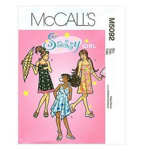 2006 Sassy Girl Summer Dress Pattern Size Choice 7-16½ Plus McCall's ...
