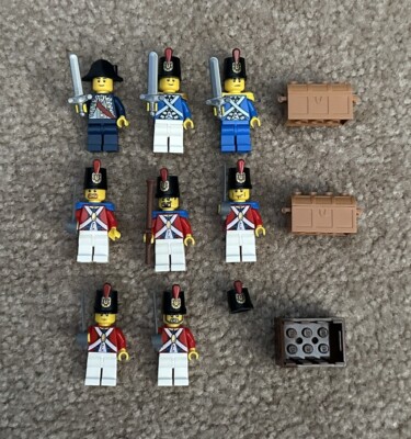 Lego Pirates Imperial Soldier Minifigures Lot Of 8 - Blue & Red Coats ...
