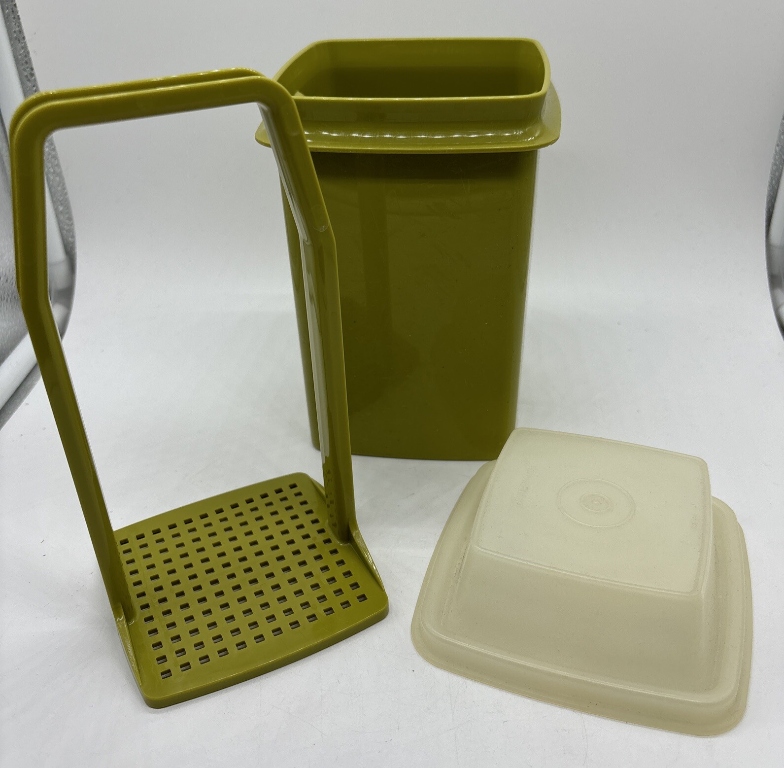 VTG Tupperware 3 Piece Pick-A-Deli Pickle Keeper Avocado Green Clear ...