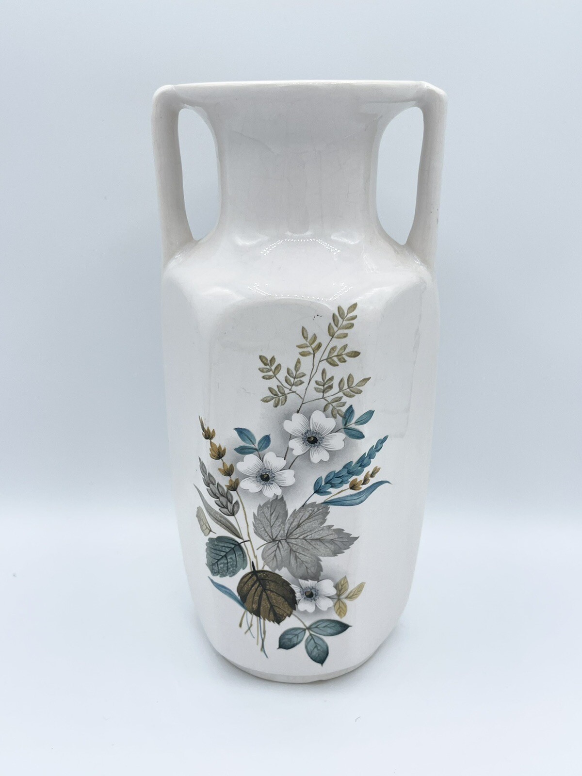 Vintage Kingston Pottery From Hull England Floral White Vase | eBay