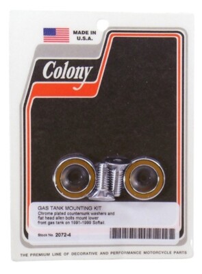 Colony 2072-4 Gas Tank Mounting Hardware Bolt Kit 91-99 Harley Softail ...