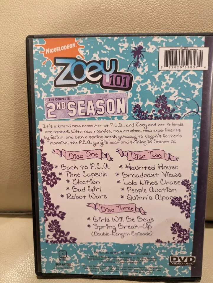 Zoey 101: The Complete Second Season 2 (DVD, 2008, 3-Disc Set) RARE OOP ...