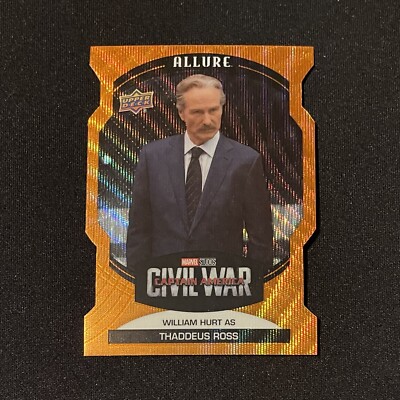 2022 Upper Deck Marvel Allure William Hurt as Thaddeus Ross Orange ...