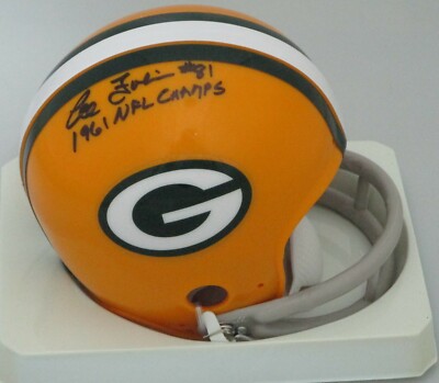 Packers LEE FOLKINS Signed 2-Bar Mini Helmet AUTO w/ 1961 NFL Champs | eBay