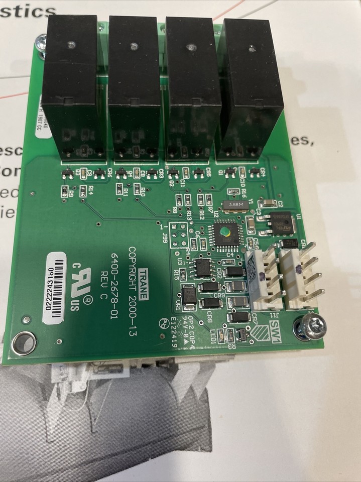 Trane 4 Relay Output Board PN: 6400-2678-01 Rev. C (X13650806040) | eBay