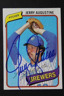 Jerry Augustine Milwaukee Brewers Autographed 1980 Topps #243 Signed ...