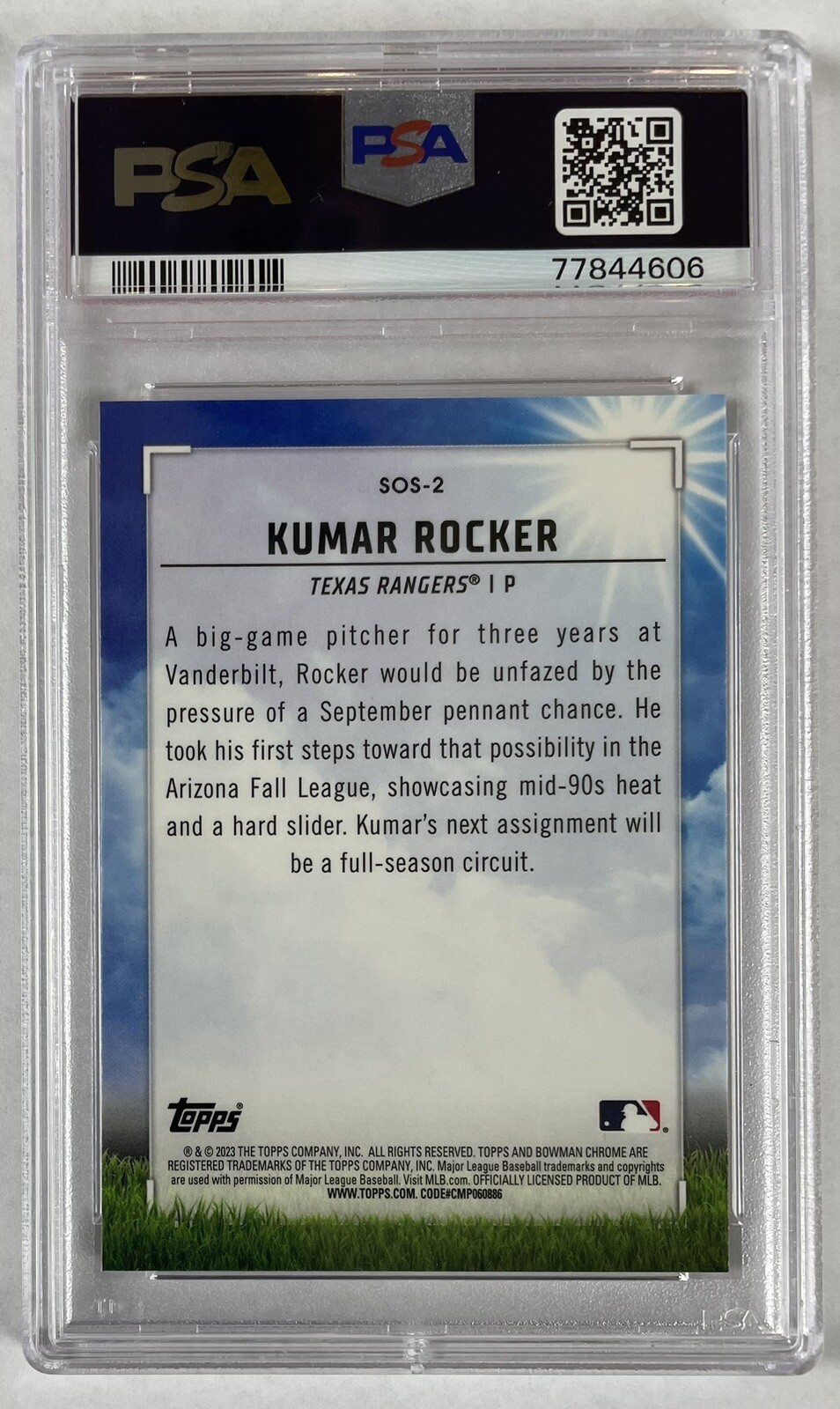 2023 Bowman - Sights on September Kumar Rocker #SOS-2 Mojo Refractor ...