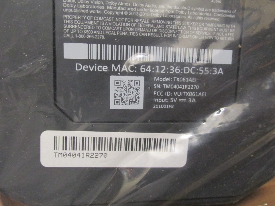 Xfinity Xi6-T TX061AEI Wireless 4K Streaming Box | eBay