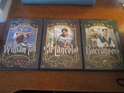 Conrad Phillips DVD Lot (3) William Tell, The Buccaneers, Sir Lancelot ...