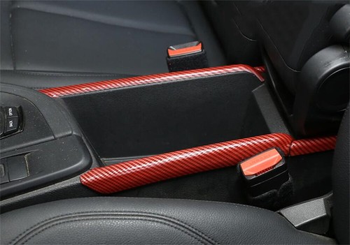 Red Carbon Fiber ABS Console Armrest Box Trim For BMW X1 F48 2016+ X2 ...