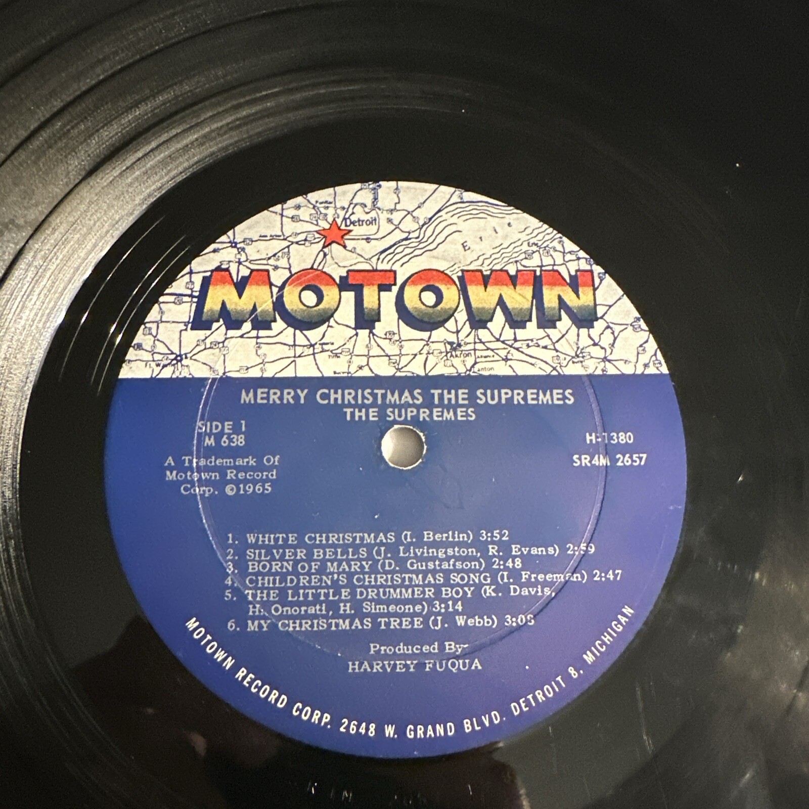 The Supremes - Merry Christmas LP Motown M 638 1965 Mono Pressing Santa ...