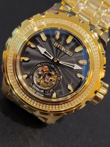 Invicta Reserve Subaqua Specialty Ltd Ed Tourbillon Diamond Gold Ptd ...