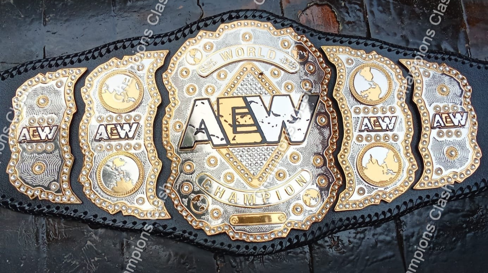 AEW World Wrestling Championship Title Replica Belt Adult Size Dual ...