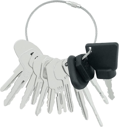 12 Heavy Equipment Master Key Set for Forklift Ignition - Caterpillar ...