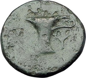 KYME in AEOLIS Original 350BC Authentic Ancient Greek Coin EAGLE & VASE ...