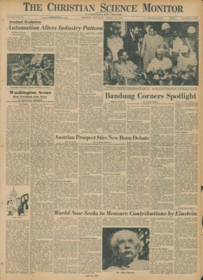 Albert Einstein Dead Aged 76 World Measures His Contributions April 18 ...