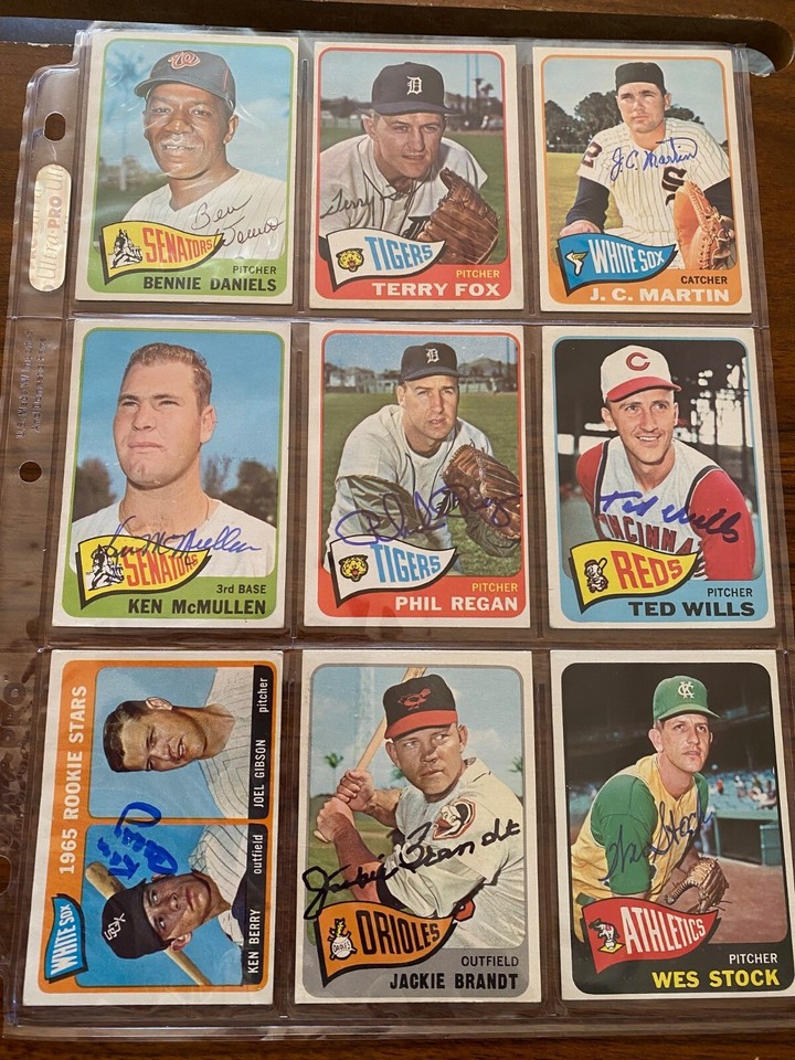 1965 Topps Baseball Autographed Cards (Lot of 27) Hand Signed TTM RARE ...