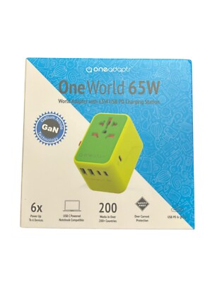 Universal Travel Adapter 65w Gan International Power Adapter One World ...