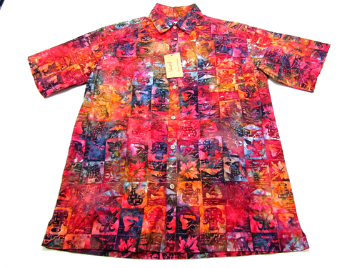 Island by Basic Options Hawaiian Shirt Mens Medium Button Down Island ...