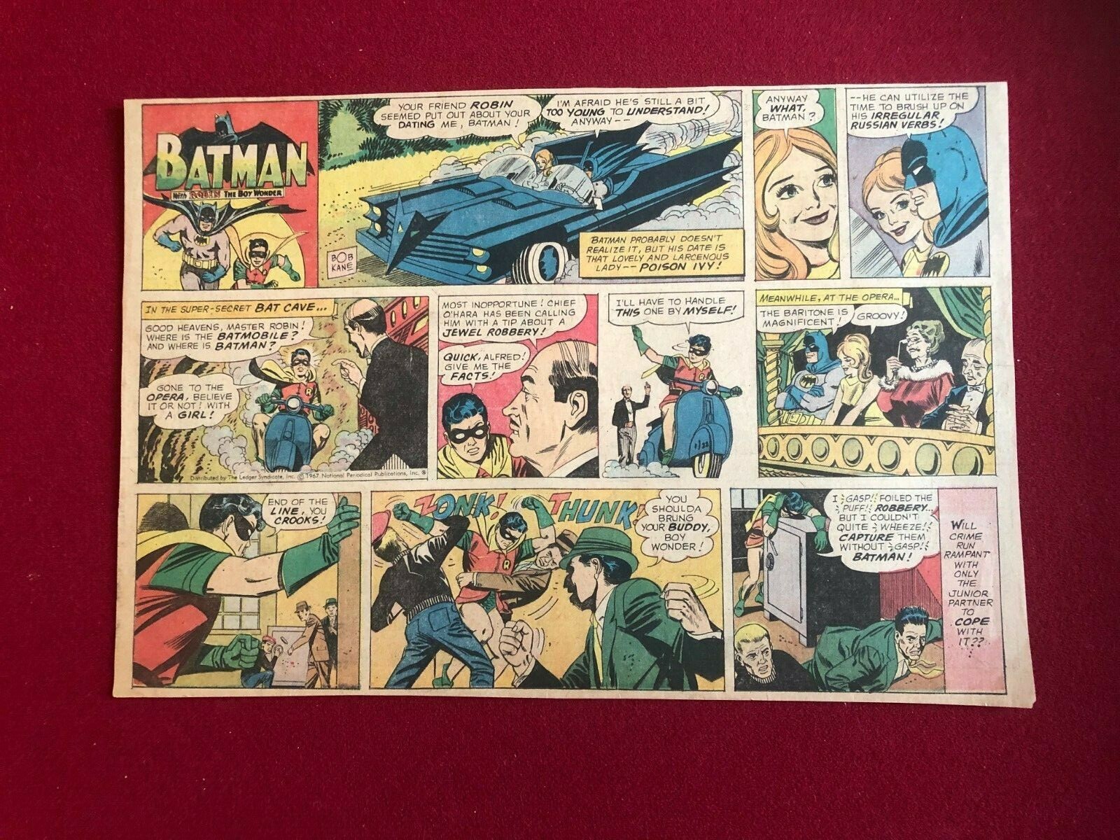 1967, BATMAN, Sunday Comic Strip (Scarce / Vintage) Bob Kane | eBay