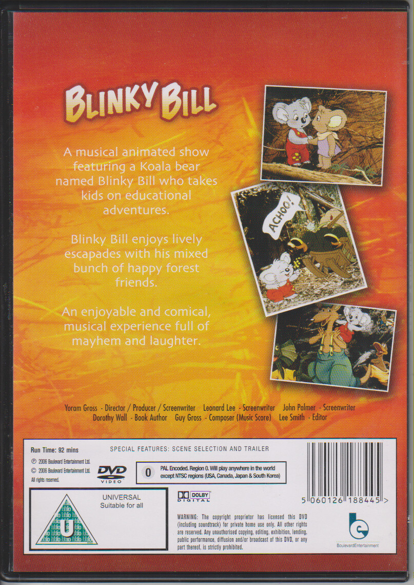 Blinky Bill The Movie (1992) Animated Feature Film DVD | eBay