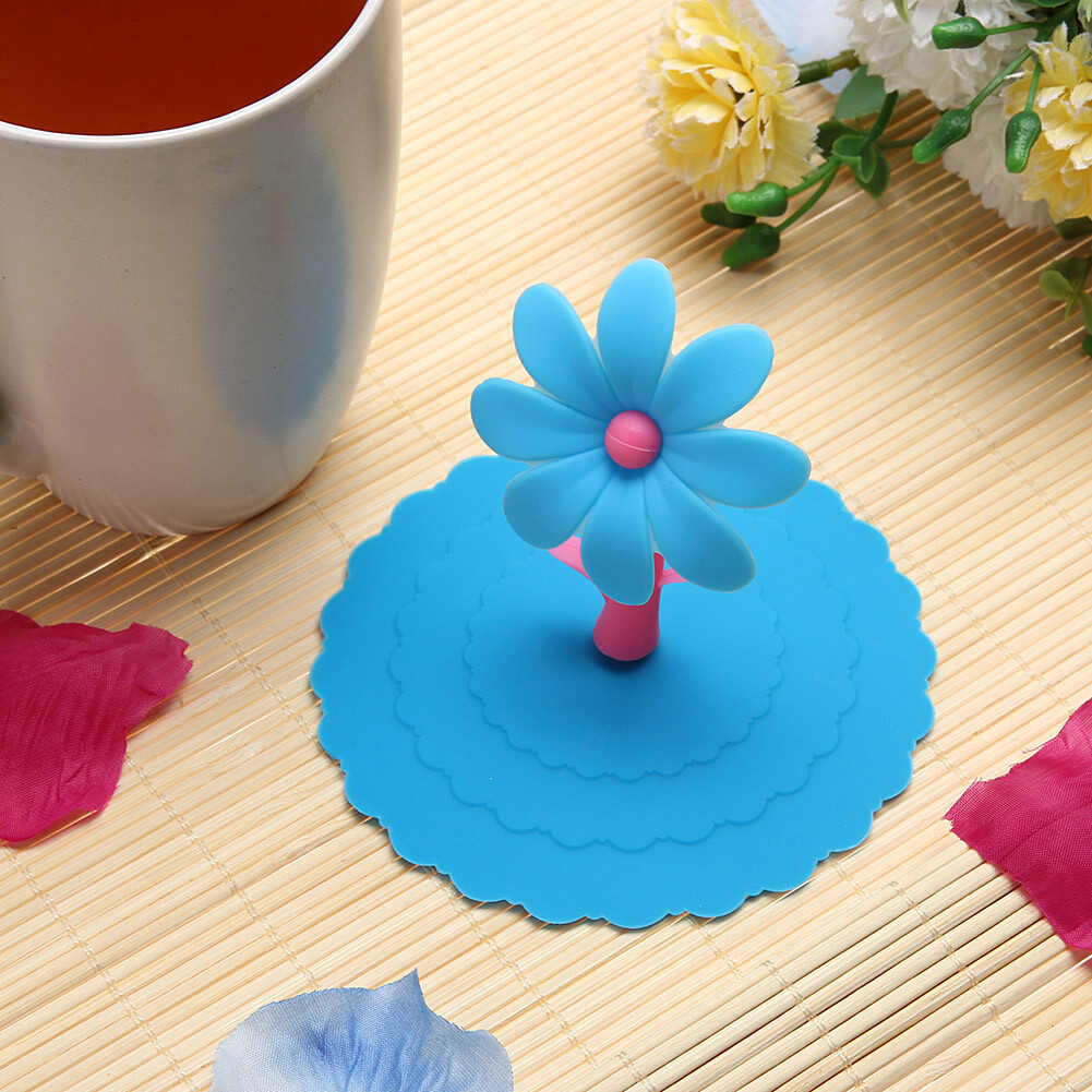 Sunflower Dustproof Reusable Silicone Cup Lid Insulation Cup Cover ...