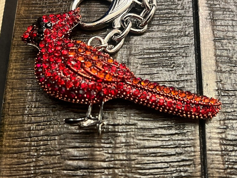 KILLARNEY CRYSTAL JEWELLERY RED CARDINAL KEY CHAIN KEY FOB IN BOX 2.75 ...