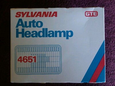NOS Auto Headlight Headlamp Bulb Sylvania 4651 Hi Beam Rectangular | eBay