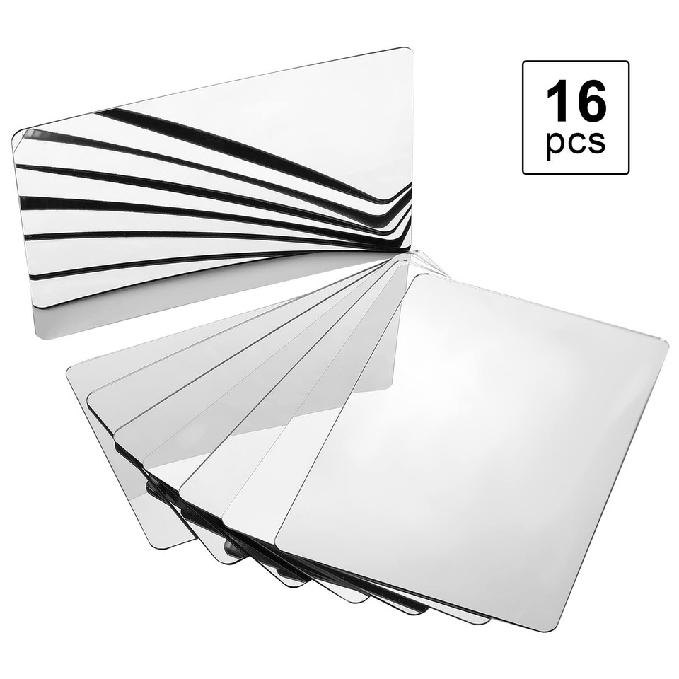 Shatter Proof Plastic Mirrors 4 x 6 Inch Mirror Tiles with Soft Round ...