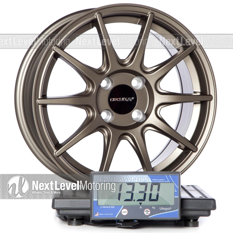 1 Circuit CP41 15x7 4x100 +35 Flat Bronze Wheels Fits Honda Civic Acura ...