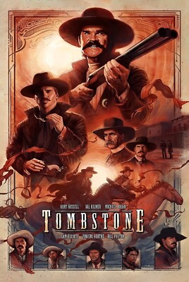 Tombstone 8x12 Metal Movie Poster Sign [G] Val Kilmer, Kurt Russell | eBay