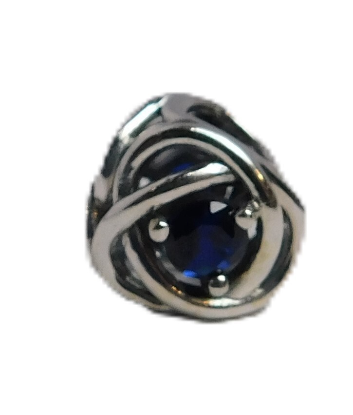 Pandora Charm, September Blue Eternity Circle #790065C07 | eBay